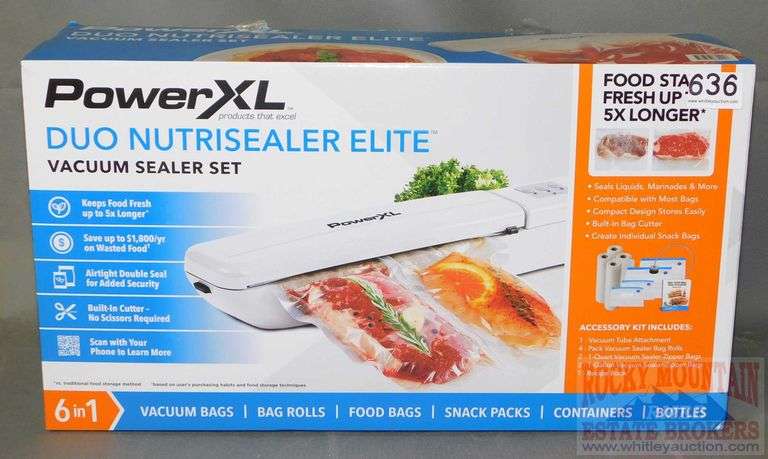 New Power XL Nutrisealer Elite Vacuum Sealer Set. Keeps food fresh up ...