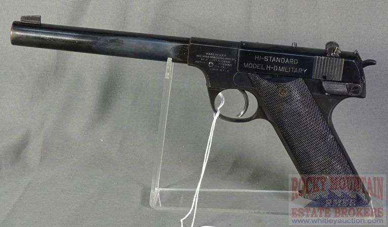Hi-Standard Model H-D Military .22 LR Semi-Automatic Pistol. - Rocky ...
