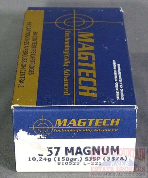 50 Round Box of Magtech .357 Magnum 158GR SJSP Cartridges. - Rocky ...