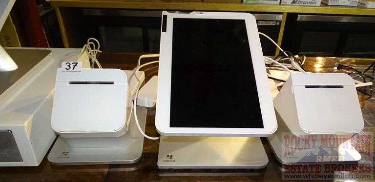 Clover C500 POS System W/ 2 Tablets, 2 Clover P500 Station Printers ...