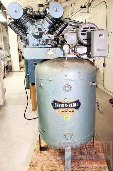 Saylor Beall Cat. No. M3313T Industrial 3 Phase Vertical Air Compressor ...