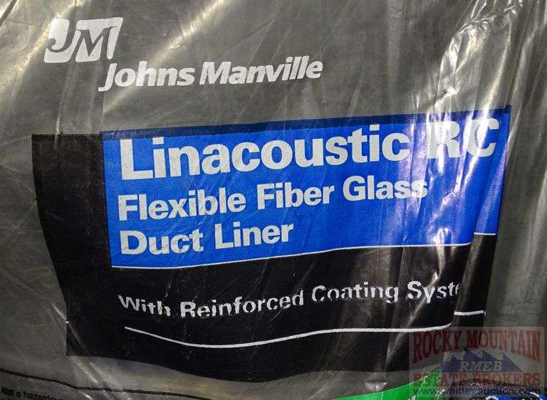 Roll of Johns Manville 2" Linacoustic Flexible Fiber Glass Duct Liner ...