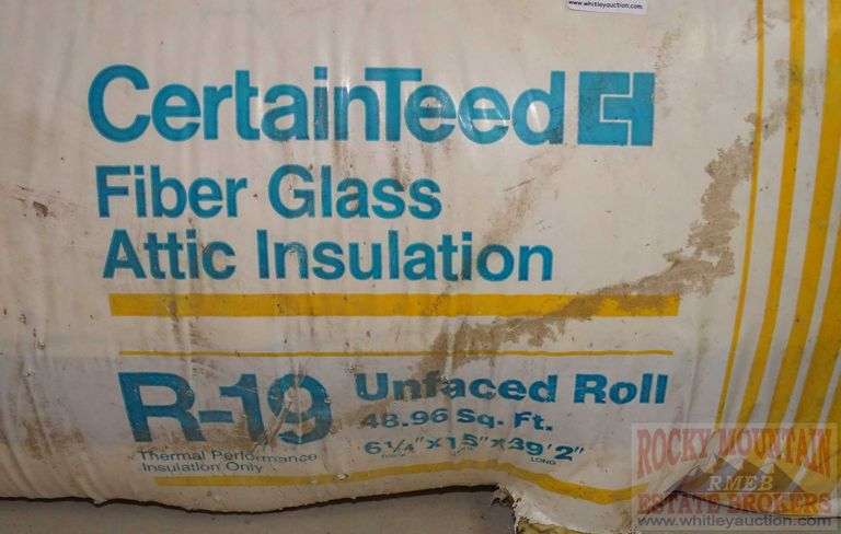 Roll of R19 Unfaced Fiberglass Insulation. - Rocky Mountain Estate ...