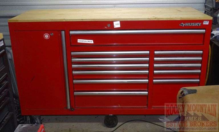 Fantastic Heavy Duty Husky 12 Drawer & 1 Door Rolling Toolbox W ...