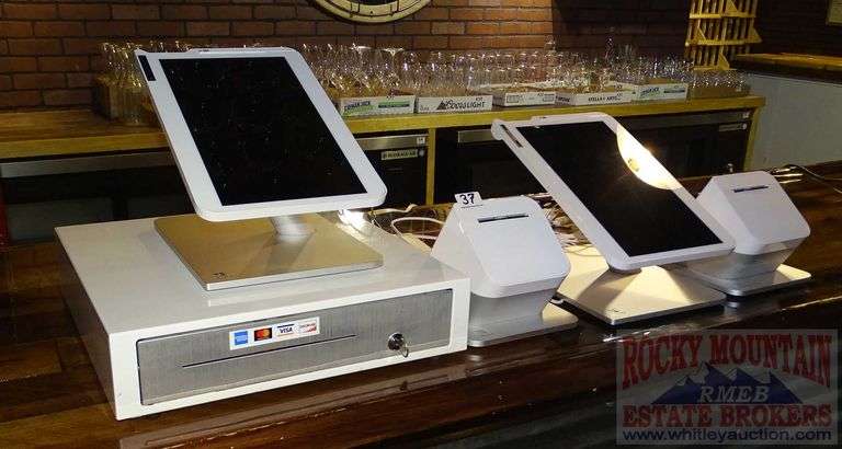 Clover C500 POS System W/ 2 Tablets, 2 Clover P500 Station Printers ...