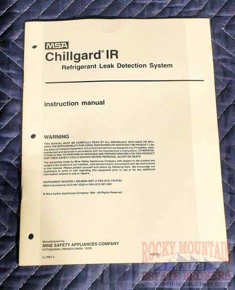 MSA Chillgard IR Refrigerant Leak Detection System - Calibration Kit in ...