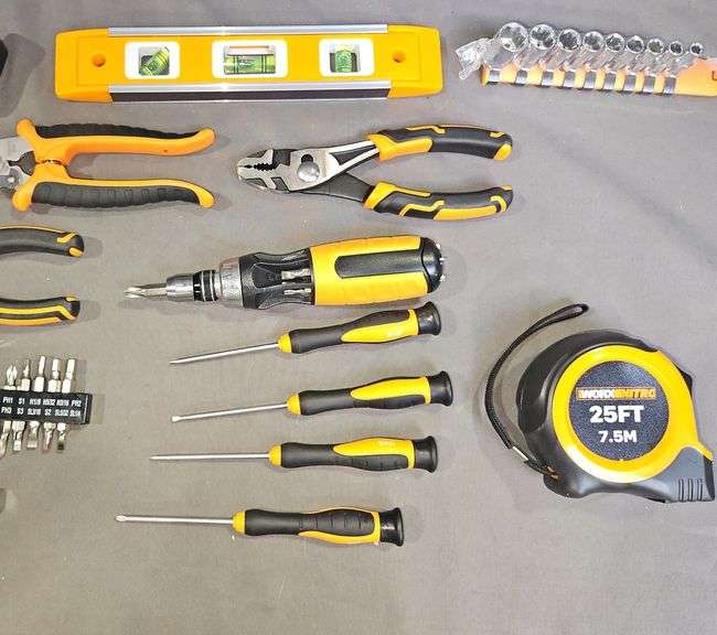 New WORX Nitro 53 Piece Tool Set W/ Asst. Hand Tools & Tool Bag ...