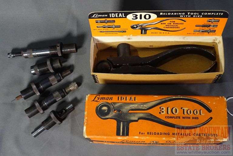 Vintage Lyman Ideal No. 310 Reloading Tool W/ Dies in Original Box ...