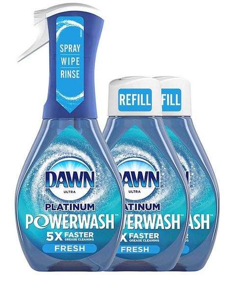 New Dawn Ultra Platinum Powerwash Set W/ 16 oz. Dish Spray & Two 16 oz ...