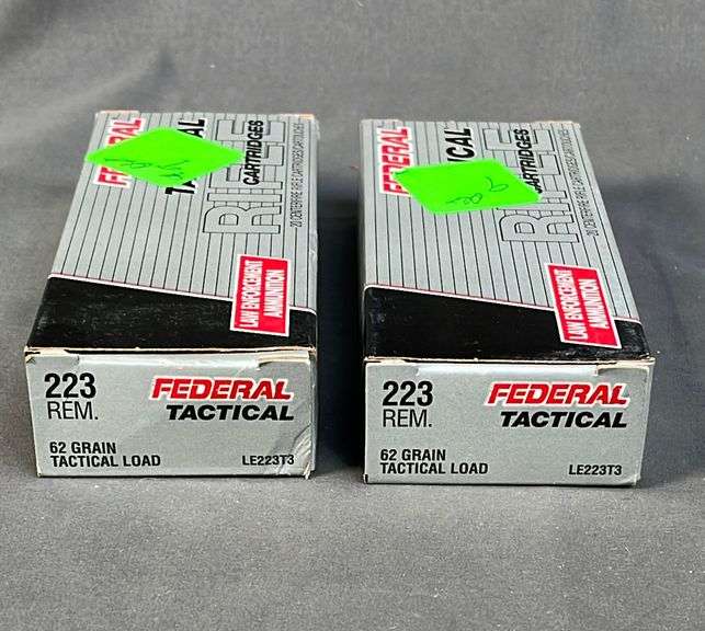 2 Boxes of 20 Federal Tactical .223 REM, 62 Grain Tactical Load ...