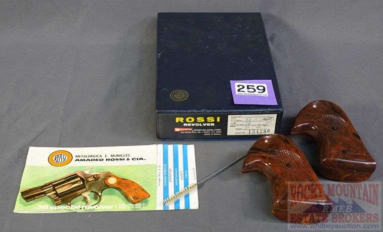 Vintage Rossi Model 33 Revolver Box W/ 2 Pairs of Grips, Cleaning ...