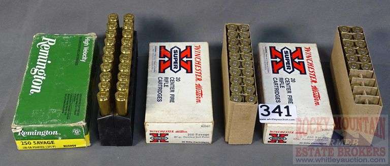 Box of 20 Remington 250 Savage, 100 Grain, SP Cartridges, Box of 20 ...