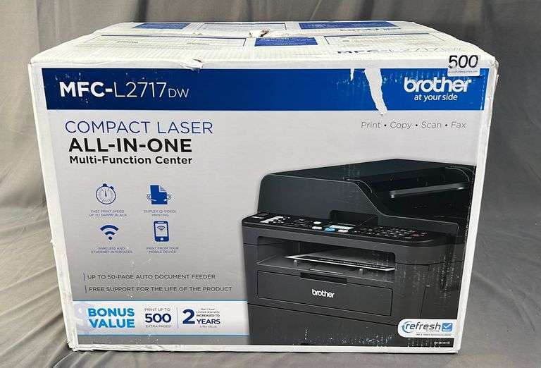 New Brother MFC-L2717DW All-In-One, Wireless, Compact Monochrome Laser ...