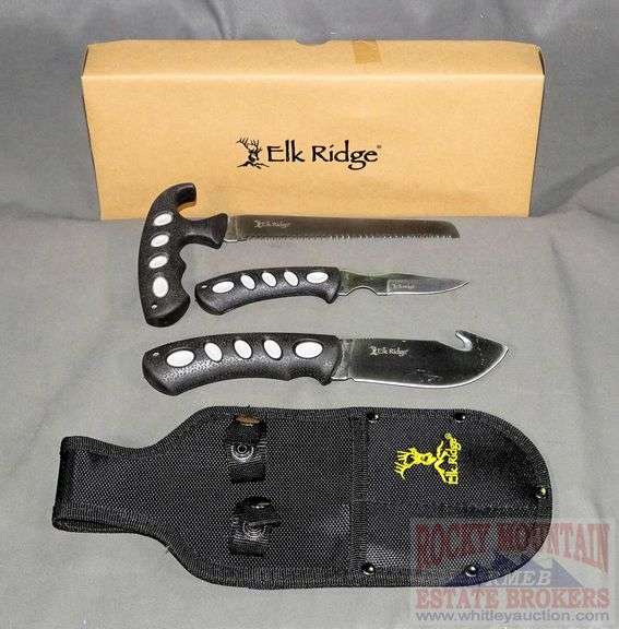 Brand New Elk Ridge 3 Piece Hunting Knife Set. - Rocky Mountain Estate ...