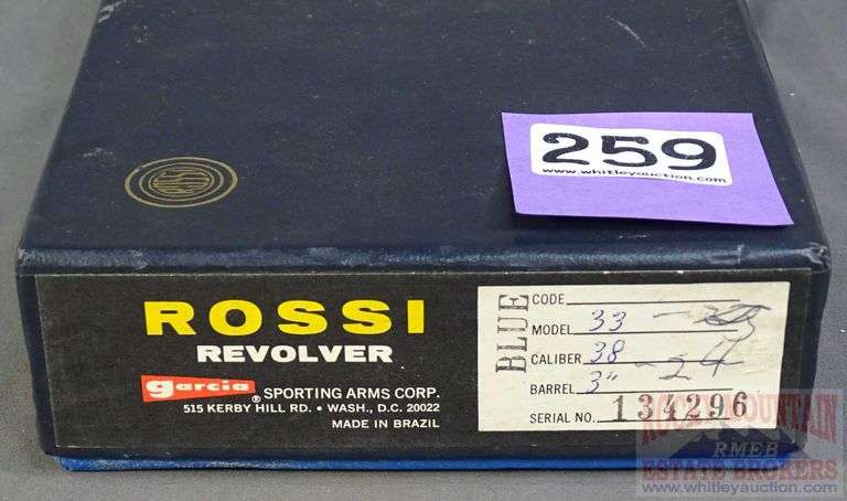 Vintage Rossi Model 33 Revolver Box W/ 2 Pairs of Grips, Cleaning ...