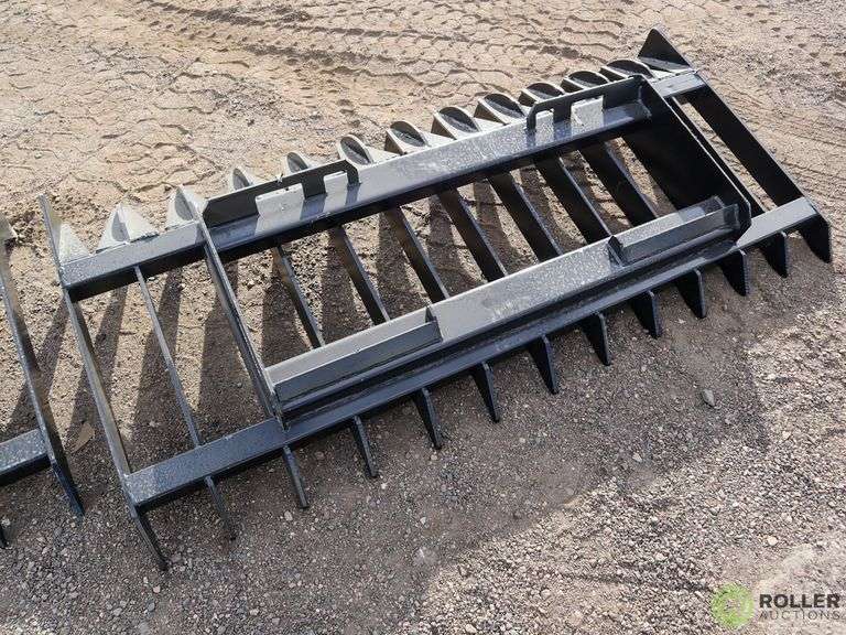 New 70" Root Rake Attachment To Fit Skid Steer Loader - Roller Auctions