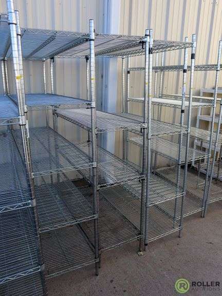 (3) Metro Wire Racks; (2) 4-Tier 48" x 18" and (1) 5-Tier 60" x 18 ...