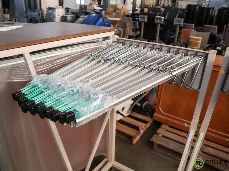 (3) Architectural Drawing Holders on Casters - Roller Auctions