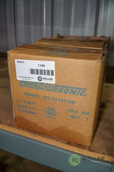 (3) Power Sonic PS-12350 NB 12V Batteries - Roller Auction