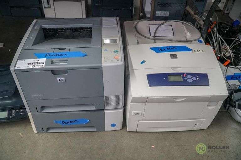 (2) Printers, Hp LaserJet 2420DN and Xerox Phaser 8560 - Roller Auctions