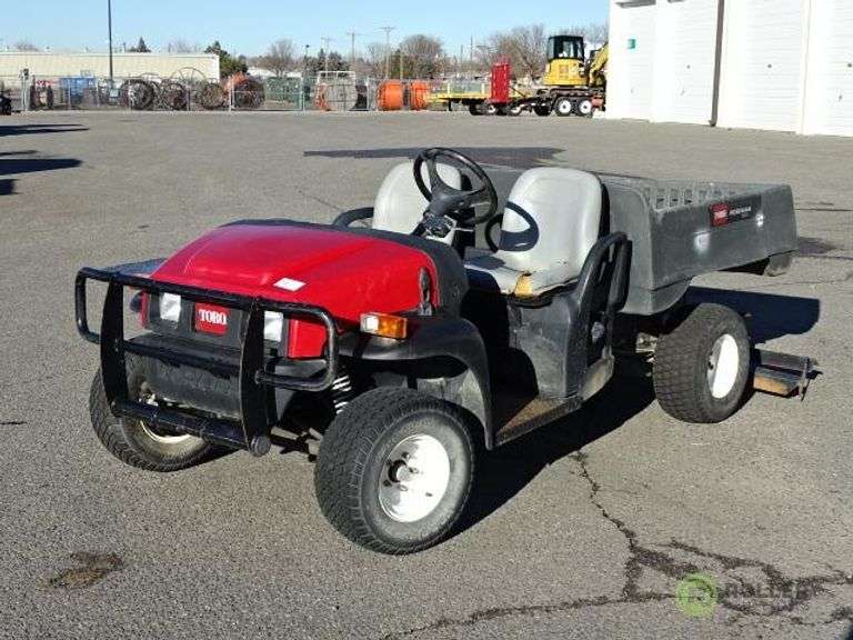 2010 Toro Workman MDX Utility Cart, Gas, Dump Bed, w/ Rahn Groomer ...