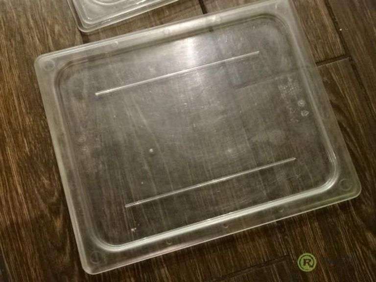 (11) Cambro 1/2 Pan Deep Plastic Cold Table Inserts With (6) Lids ...