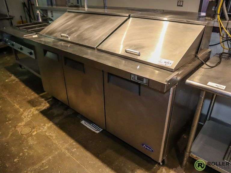 Atosa MSF8308GR 3-Door Mega Top Refrigerated Sandwich Prep Table on ...