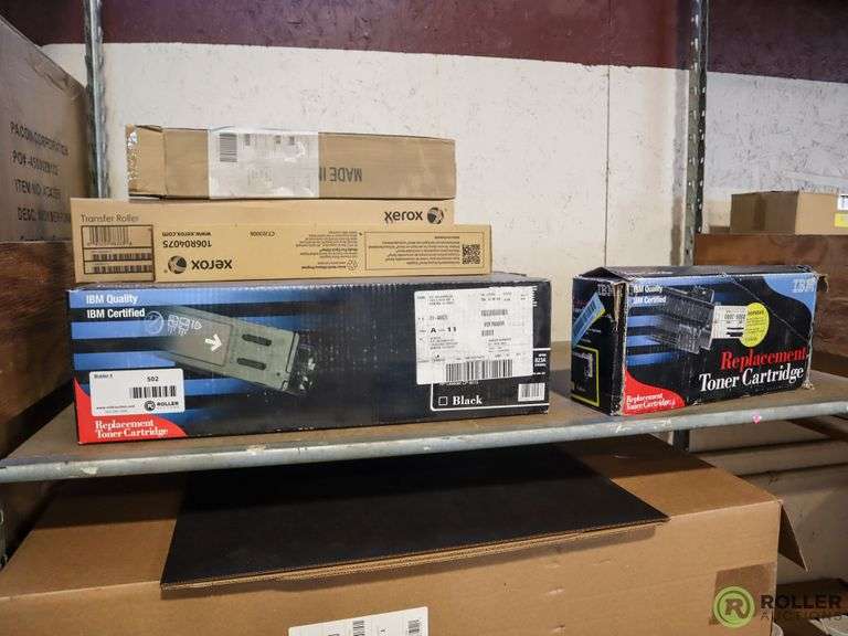 Shelf of Toner Cartridges - Roller Auctions