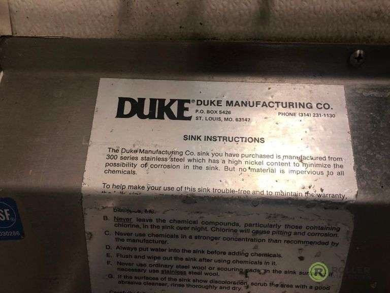 Duke 96in Stainless Steel 3-Compartment Sink With Drainboards, Faucet ...