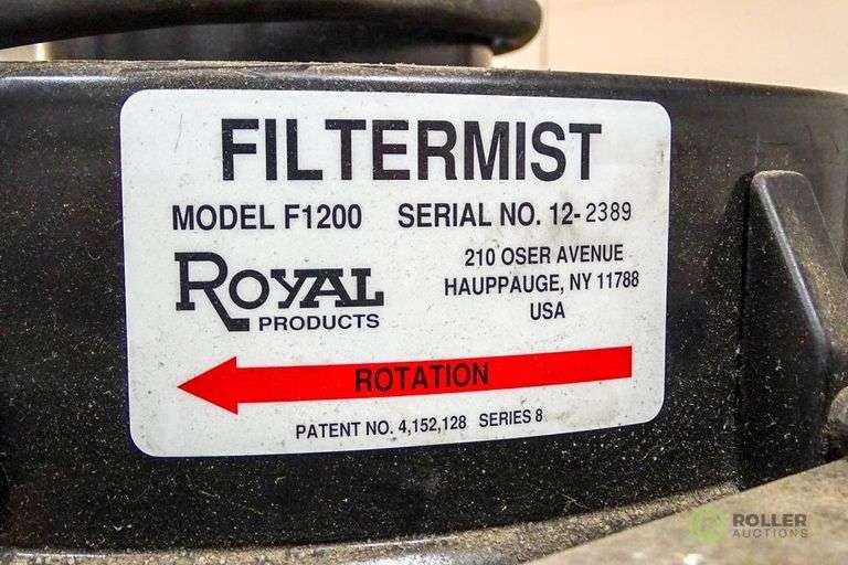 Royal Filtermist F1200 Mist Collector - Roller Auctions