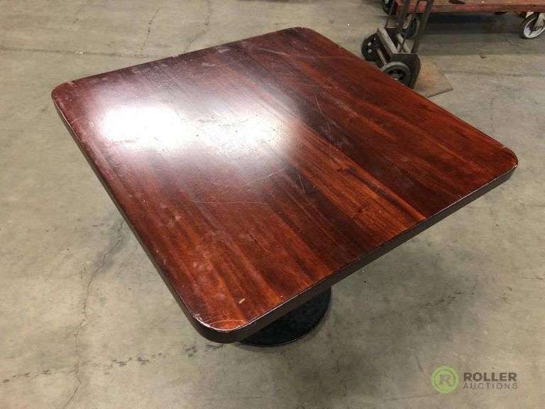 (4) 36in Square Chop Block Dining Tables - Roller Auctions
