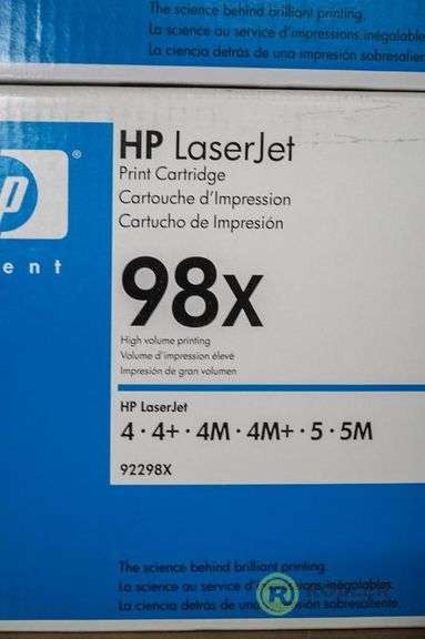 (2) Hp LaserJet 98X Print Cartridges - Roller Auctions