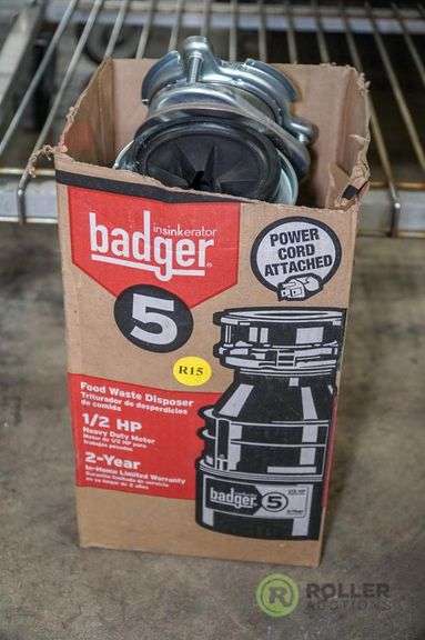 Badger 5-81 Garbage Disposal With Sloan Sink Parts - Roller Auctions