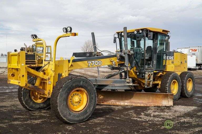 2006 John Deere 770D Motor Grader, 16' Moldboard, Henke Front Lift ...