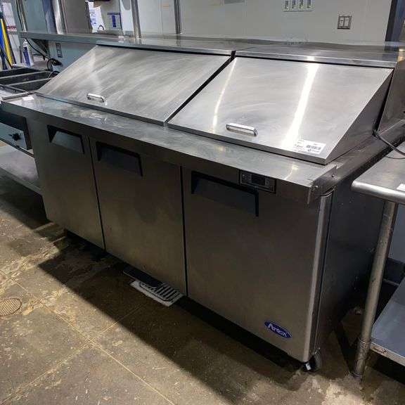 Atosa MSF8308GR 3-Door Mega Top Refrigerated Sandwich Prep Table on ...