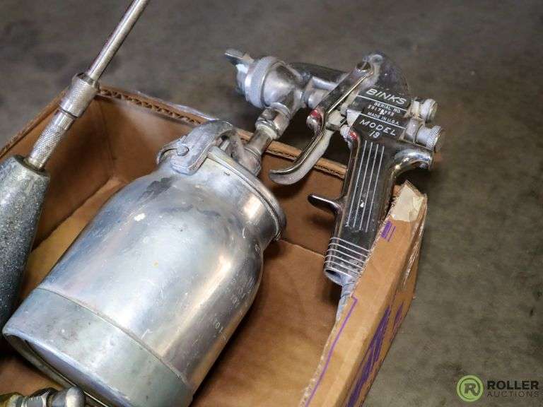 Binks Paint Sprayer and Pneumatic Paint Mixer - Roller Auctions
