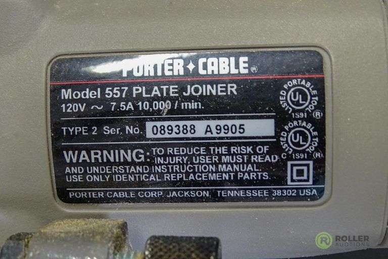 Porter Cable 557 Plate Joiner With (2) Blades, Porter Cable 399 Router ...