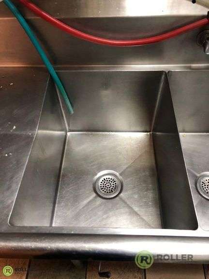 Duke 96in Stainless Steel 3-Compartment Sink With Drainboards, Spray ...