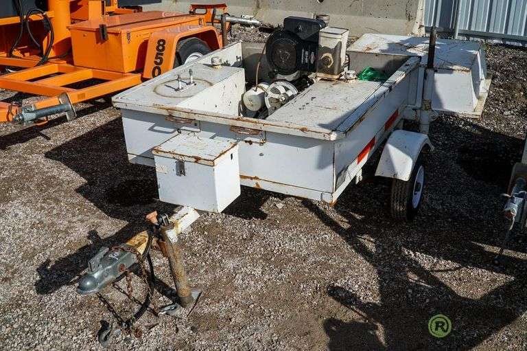 Towable S/A Utility Trailer w/ Aker PT-3 Gas Powered Drill, 8HP Gas ...