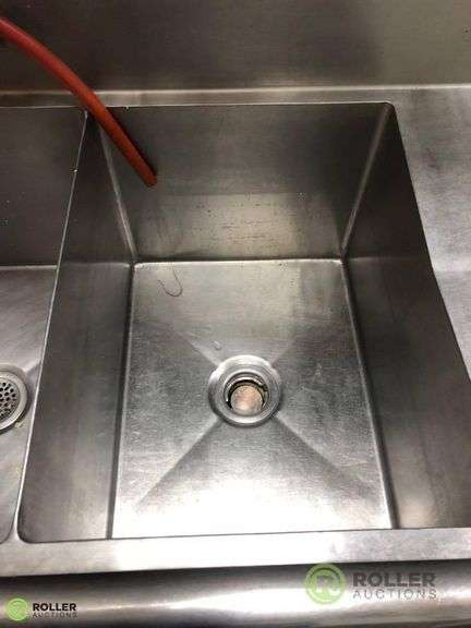 Duke 96in Stainless Steel 3-Compartment Sink With Drainboards, Spray ...