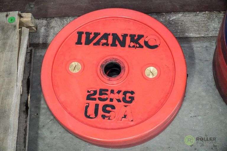 Ivanko Calibrated Olympic Bumper Weight Plates, (4) 30Kg, (4) 20Kg, (2 ...