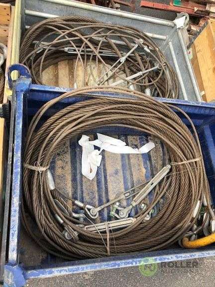 (2) Pallets of Wire Rope Rigging Slings - Roller Auctions