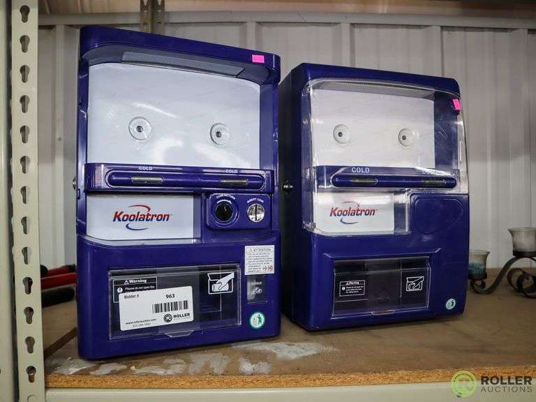 (2) Koolatron EC-23 Mini Vending Machine / Drink Coolers - Roller Auctions