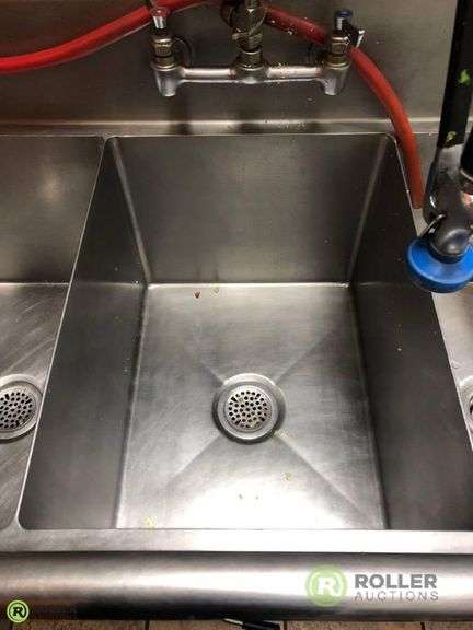 Duke 96in Stainless Steel 3-Compartment Sink With Drainboards, Spray ...