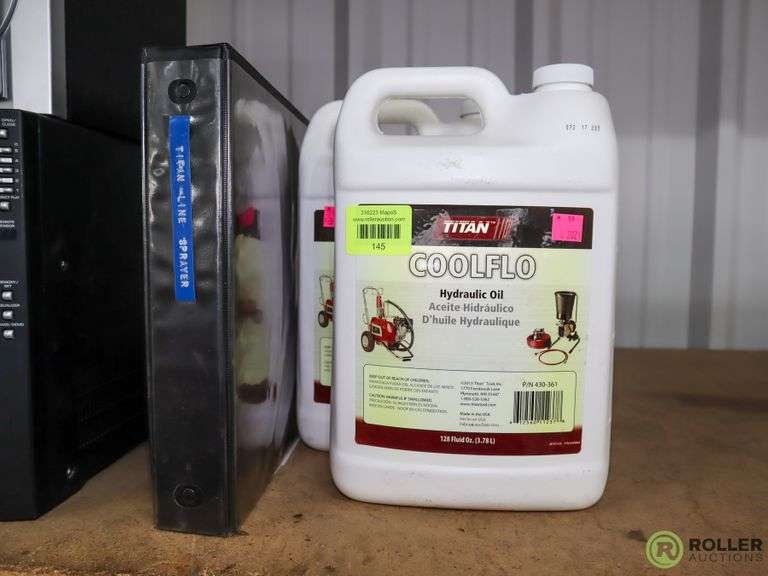 (2) Titan Coolflo Hydraulic Oil with Operating Manual - Roller Auctions