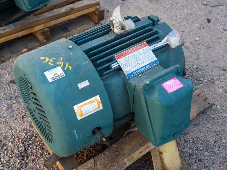 (3) Tatung Supermax 841 Electric Motors, 15HP, 3-Phase - Roller Auctions