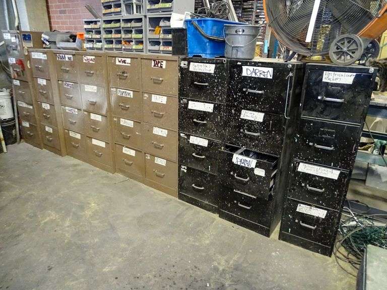 (8) 4-Drawer Tool Cabinets with Inventory - Roller Auctions