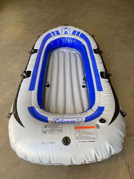 Coleman Inflatable Raft, Ores and Hand Pump - Roller Auctions