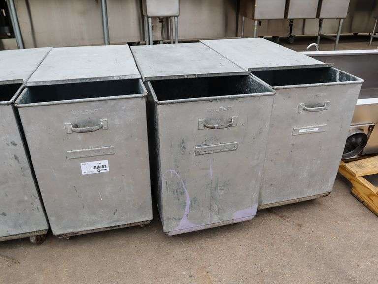 (3) Stainless Steel Wilder Ingredient Bins on Casters - Roller Auctions
