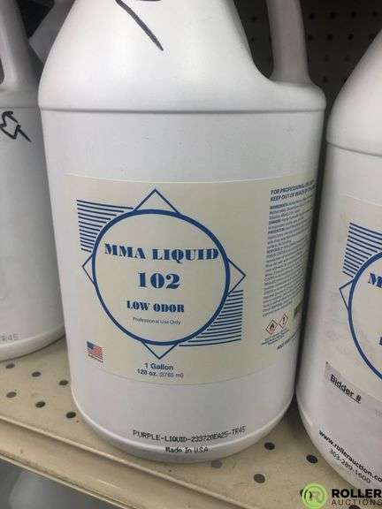 (2) 1-Gallon Bottles of MMA Liquid 102 - Roller Auctions